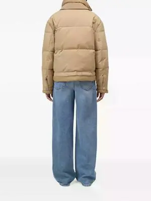 Closed Padded Corduroy Collar Jacket