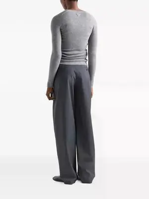 Prada Ribbed Cashmere Cardigan