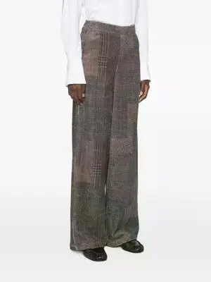 BYE Patchwork-check Trousers