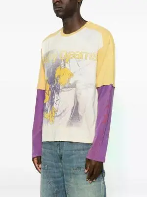 VALE FOREVER Graphic-print Layered Sweater