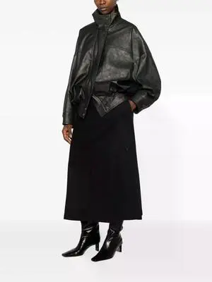 SYSTEM Panelled High-neck Biker Jacket
