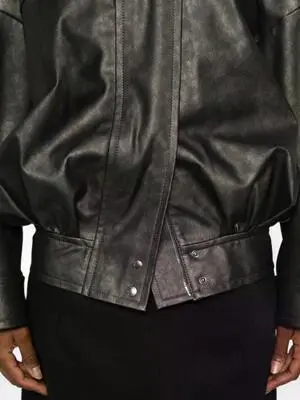 SYSTEM Panelled High-neck Biker Jacket