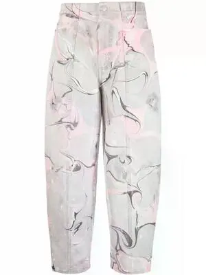 Stella McCartney Marble-print Tapered Leg Jeans
