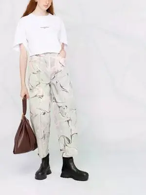 Stella McCartney Marble-print Tapered Leg Jeans