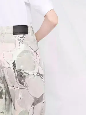 Stella McCartney Marble-print Tapered Leg Jeans