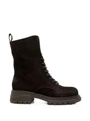 LINDA BAUMANN Buckle-detail Lace-up Boots