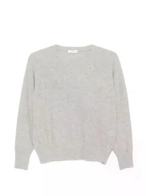 PANICALE Sequin-embellished Side-slit Sweater - Grey