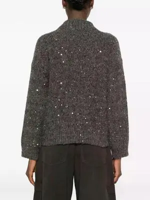 PANICALE Sequin-embellished High-neck Sweater