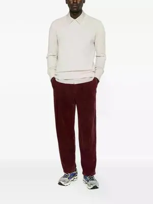 American Vintage Padow Corduroy Straight-leg Trousers - Red