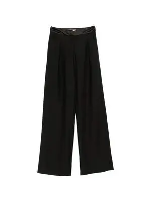 TWENTY FOURHAITCH Satin Waistband Pleated Trousers