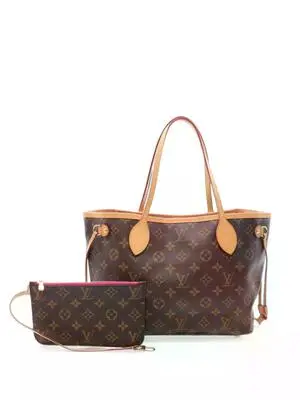 LOUIS VUITTON 2016 Monogram Neverfull Pm Tote Bag - Brown