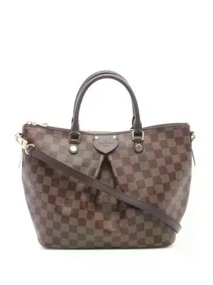 LOUIS VUITTON Damier Ebene Siena Mm Satchel - Brown