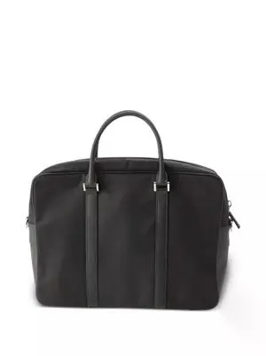 Prada Saffiano Trimmed Tessuto Business Bag