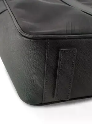 Prada Saffiano Trimmed Tessuto Business Bag