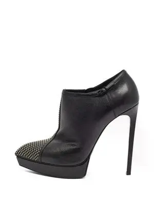 Saint Laurent Janis Studded Leather Ankle Boots
