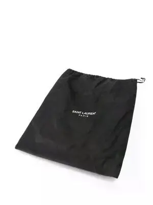 Saint Laurent 2013-2026 Grain De Poudre Flat Crossbody Bag - Black