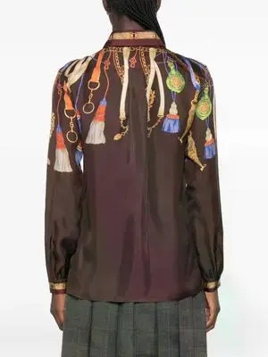 Etro Tassel-print Silk Shirt