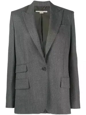 Stella McCartney Pocket Detail Single-breasted Blazer - Grey