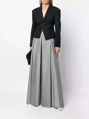 Alberta Ferretti High-waisted A-line Maxi Skirt - Grey