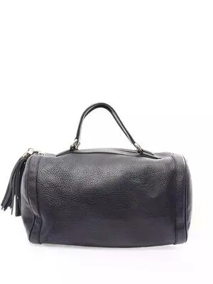 Gucci 2000-2015 Medium Pebbled Calfskin Soho Boston Bag - Blue
