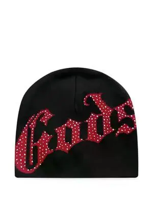 GODSPEED Studded Logo-knit Beanie Hat - Black