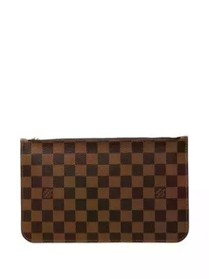LOUIS VUITTON 2015 Damier Ebene Neverfull Mm Pouch - Brown
