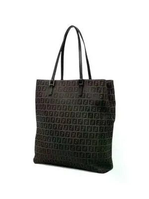 Fendi 2000-2010 Zucchino Canvas Tote Bag - Brown
