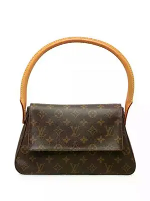 LOUIS VUITTON 2001 Monogram Mini Looping Shoulder Bag - Brown