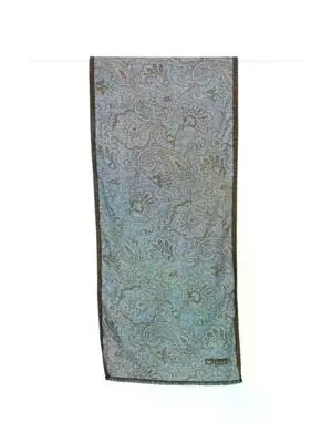 Kiton Paisley-print Fringed Scarf - Blue