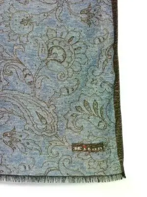 Kiton Paisley-print Fringed Scarf