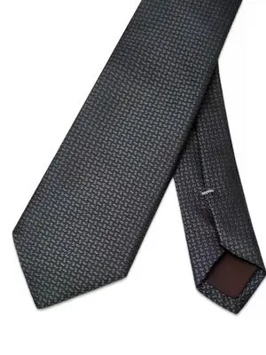 Canali Silk Jacquard Weave Tie - Grey