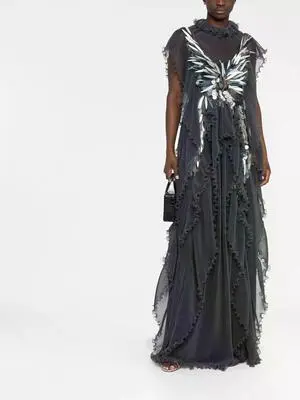 Alberta Ferretti Ruffled Maxi Dress