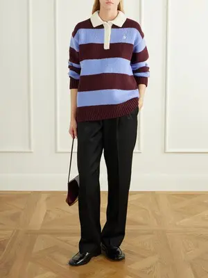 Polo Ralph Lauren Striped Wool-blend Polo Sweater