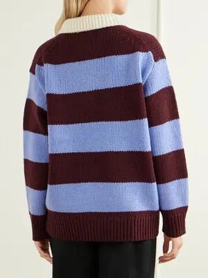 Polo Ralph Lauren Striped Wool-blend Polo Sweater