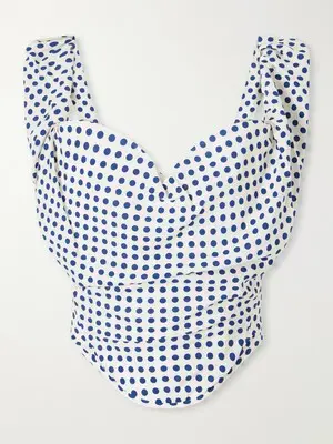 VIVIENNE WESTWOOD Sunday Polka-dot Poplin Corset Top - Multi