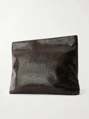 NILI LOTAN Jerry Croc-effect Leather Clutch