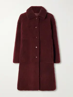 Veronica De Piante Romy Shearling Coat - Red
