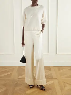 ALLUDE Cashmere And Silk-blend Sweater