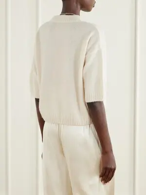 ALLUDE Cashmere And Silk-blend Sweater