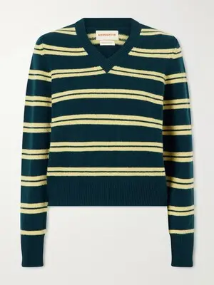 Daughter Sligo Striped Wool Sweater - Green