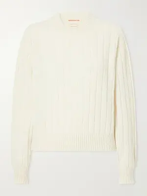 Daughter Rooney Ribbed Wool Sweater - Neutrals