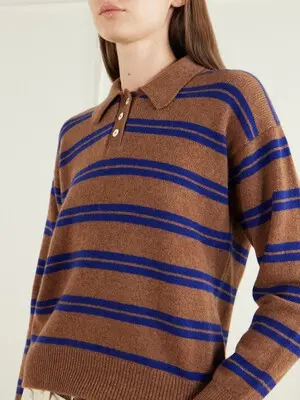 Daughter Edith Striped Wool Polo Sweater