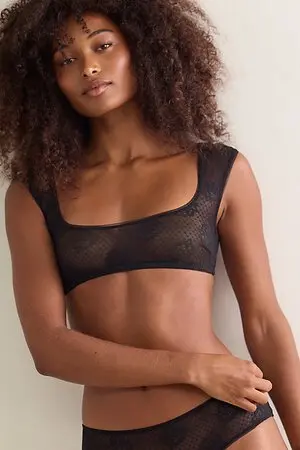 INTIMATELY Dahlia Cap Sleeve Bralette At - Black