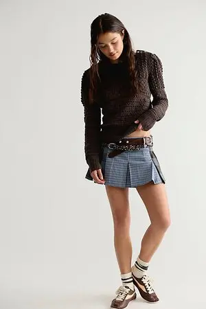 Free People Penny Crochet Cotton Pullover At - Chocolate