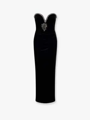 SELF-PORTRAIT Velvet Long Dress