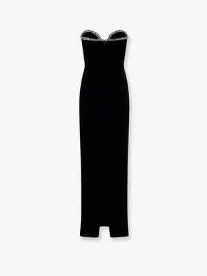 SELF-PORTRAIT Velvet Long Dress