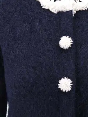 SELF-PORTRAIT Cardigan With Flower Pearl Buttons