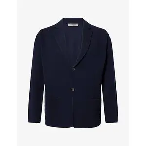 Corneliani Single-breasted Virgin Wool Knitted Jacket