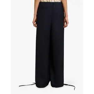 Marni Wide-leg Wool Drawstring Trousers