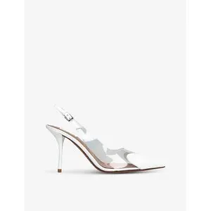Alaïa Azzedine Heart-shape Patent Leather Heeled Slingbacks